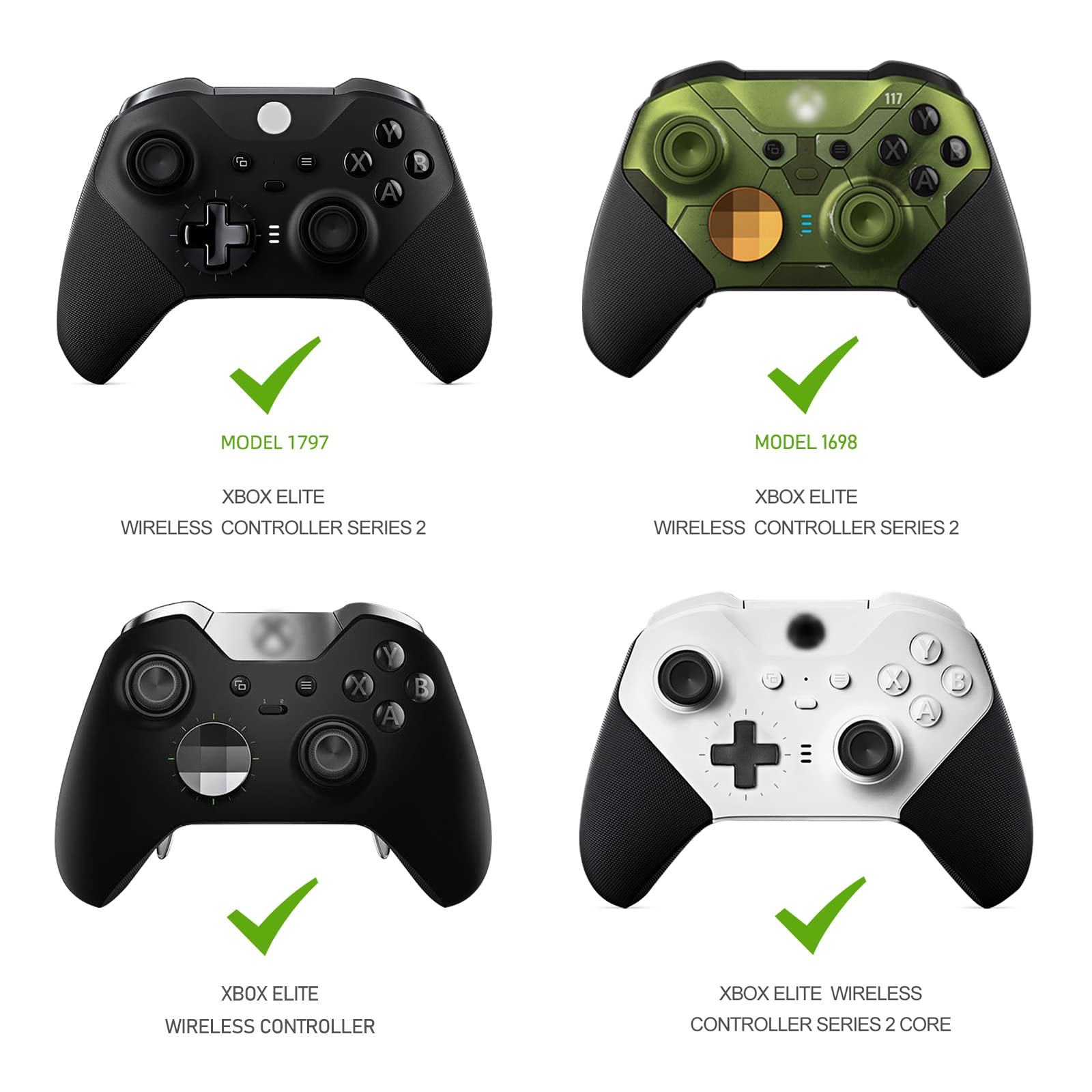 Elite Series 2 Paddles - Accessories for Xbox Elite Controller Series 2 Core, Stainless Steel Replacement Part for Xbox One Elite Controller(Gold)