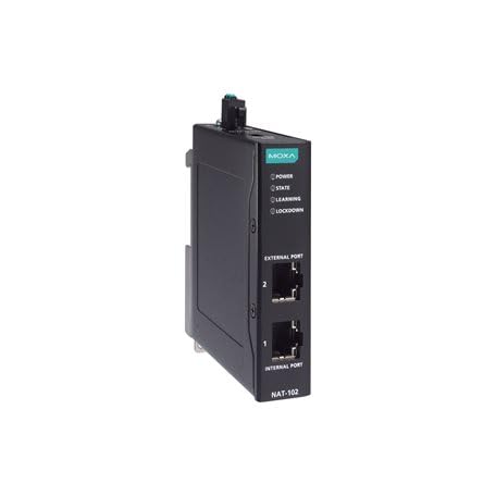 NAT-102-T, 2-Port Industrial Network Address Translation (NAT) Devices, -40 to 75°C Operating Temperature