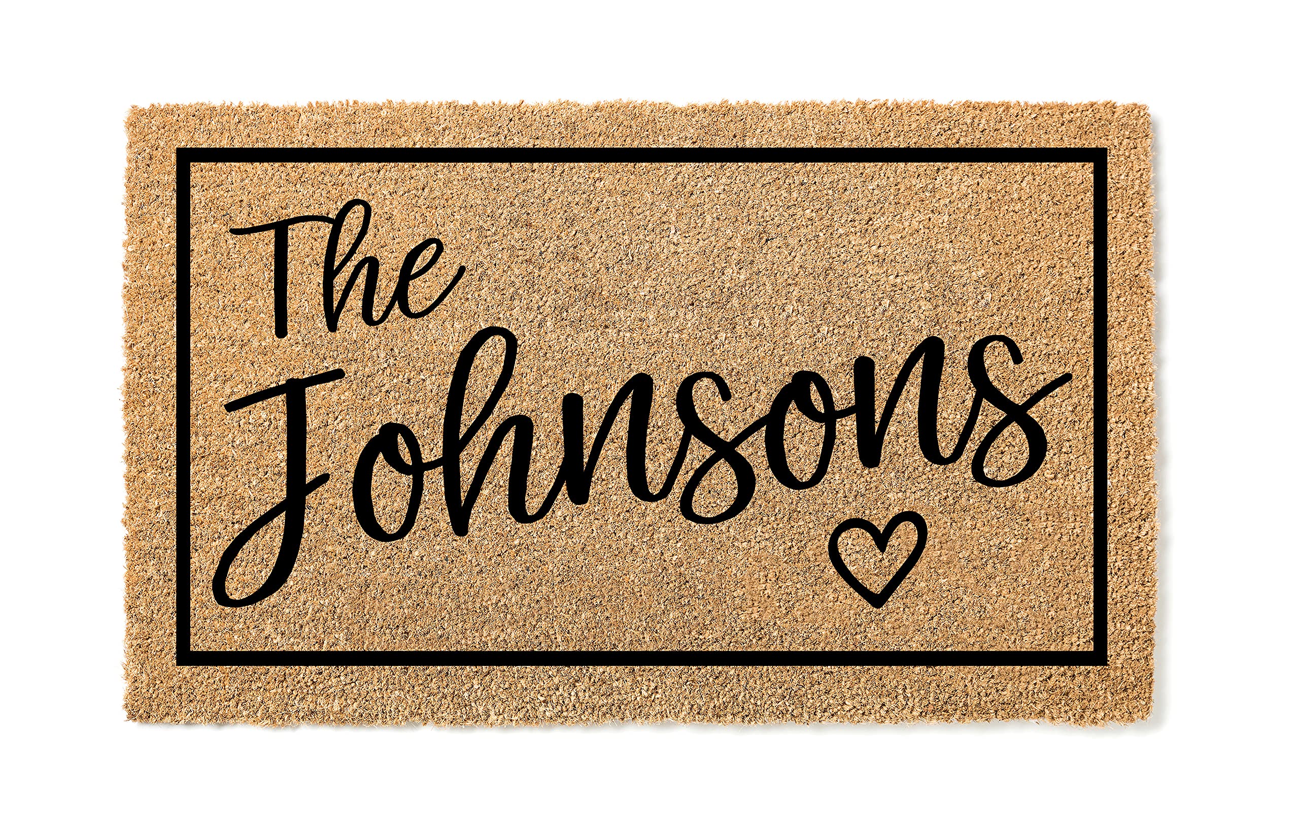Heartful Custom Doormat Family Name - Premium Quality, Thick & Made in the USA