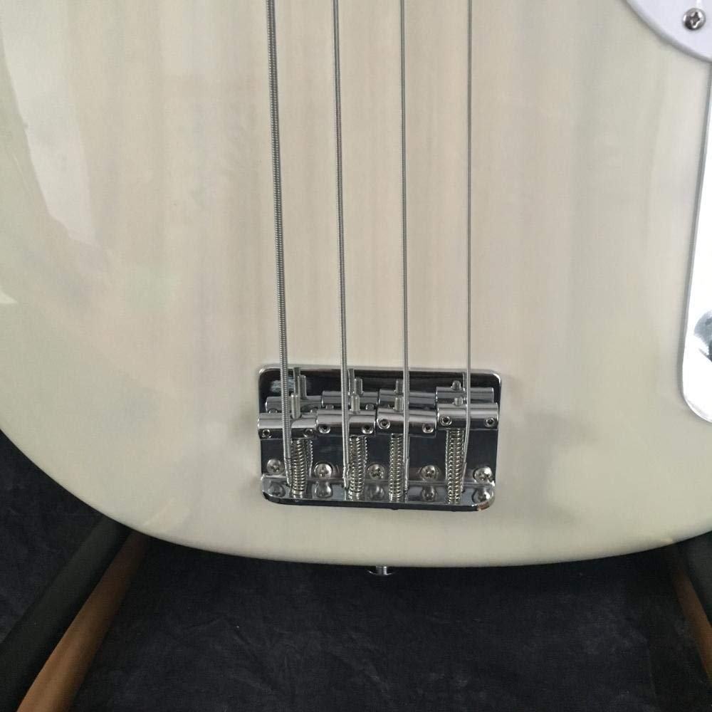 CJWSLYT Guitar Jazz Instrument 4 String White Low Electric Guitar Guitar String Acoustic Steel Steel String Guitar ZDANFDD (Size : 40 inches)