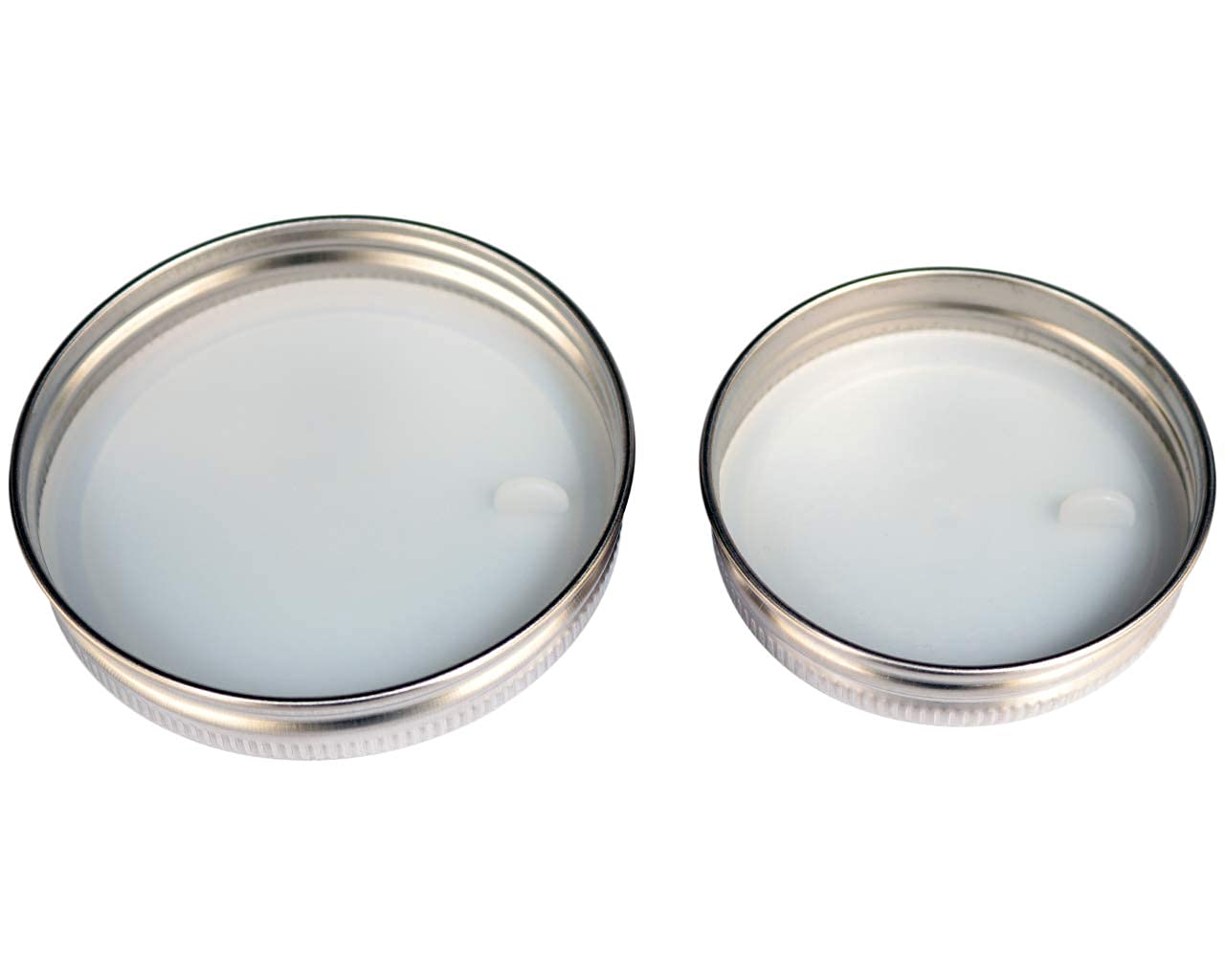 Mason Jar Lifestyle 5 Pack Stainless Steel Storage Lids with Platinum Silicone Liners for Wide Mouth Jars β Heavy Duty Caps for Mason Jars β Airtight & Leak-Proof Design