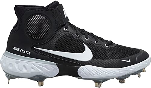 Nike Alpha Huarache Elite 3 Mid White/BlackMen's Baseball Cleat (us_Footwear_Size_System, Adult, Men, Numeric, Medium, Numeric_15)