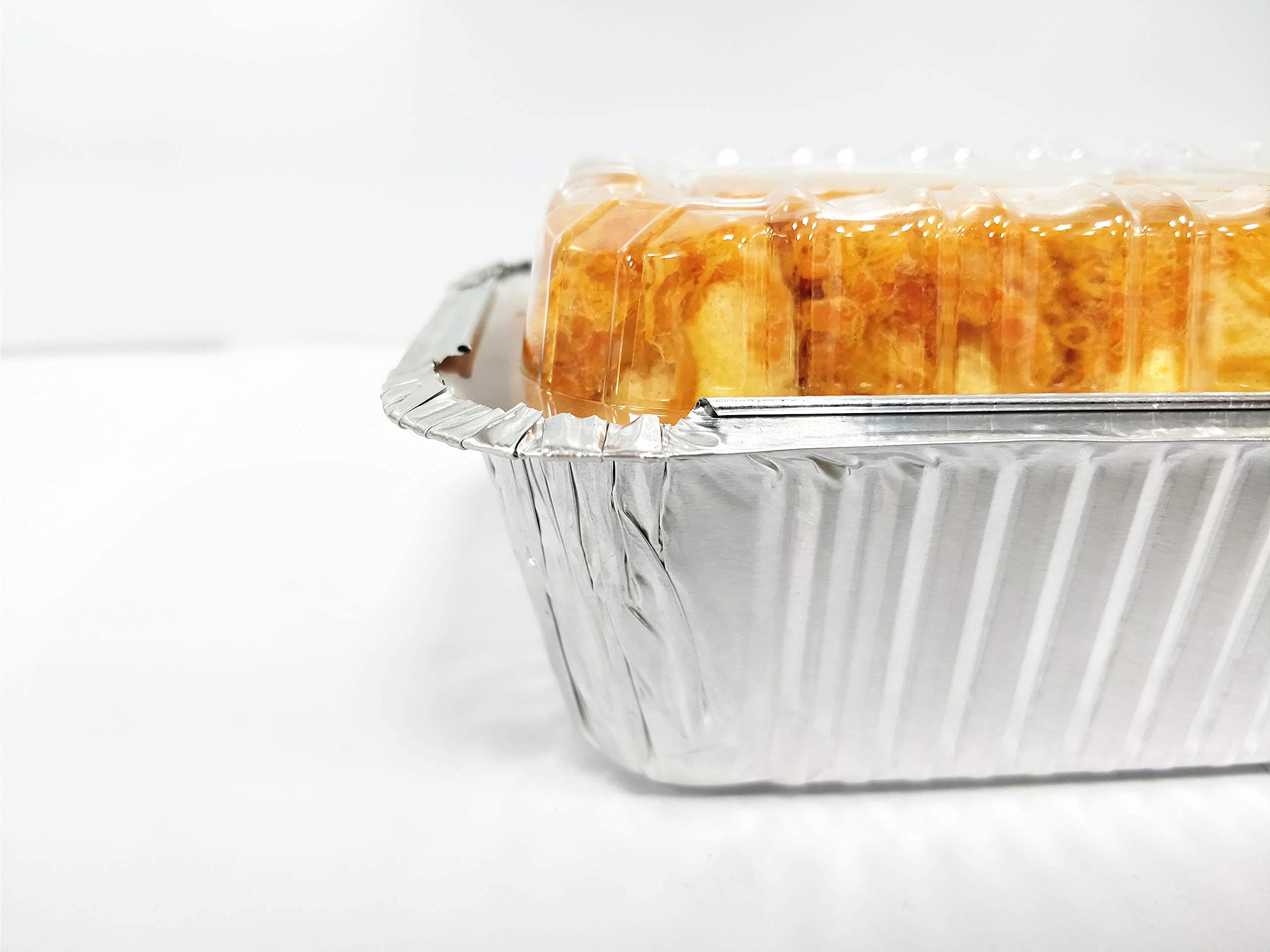 Disposable Loaf Pan with Lid for Baking - 1.5 Lb Disposable Bread Pans - Meatloaf Pans – 50 Pans and 50 Clear Lids - Perfect for Baking Cakes, Bread, Meatloaf…