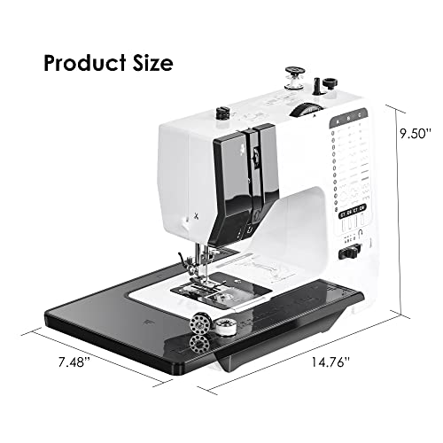 Simfelice Sewing Machine 38 Stitch Applications Electric Mini Sewing Machine for Beginners with LED Light & Extension Table Perfect Kids Sewing Machine for DIY Sewing Projects Stitching Machine for Home