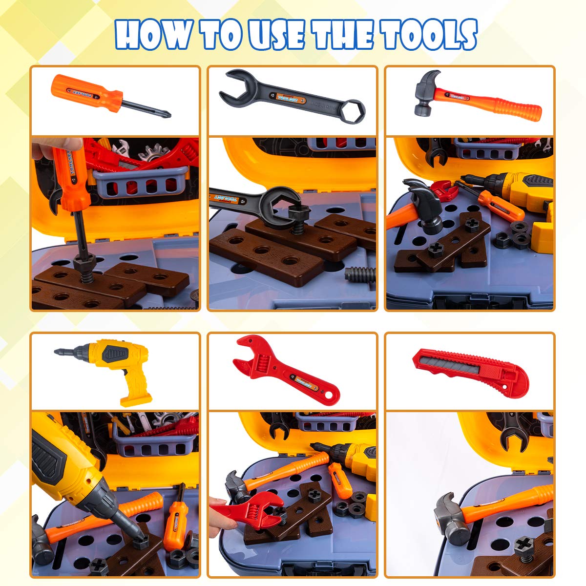 Toddler Tool Set for Age 2-4 Kids Learning Tools Bench for Toddlers Boys Toys 2 Year Old Prezzie