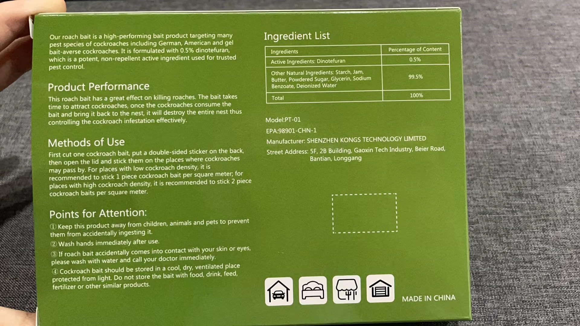 Endbug Roach Killer Indoor Infestation, Roach Bait Gel Roach Traps, Roach Repellent Cockroach Killer Indoor Home for Small Large Cockroaches, Get Rid of Roaches Permanently Indoor/Outdoor - 12PCS