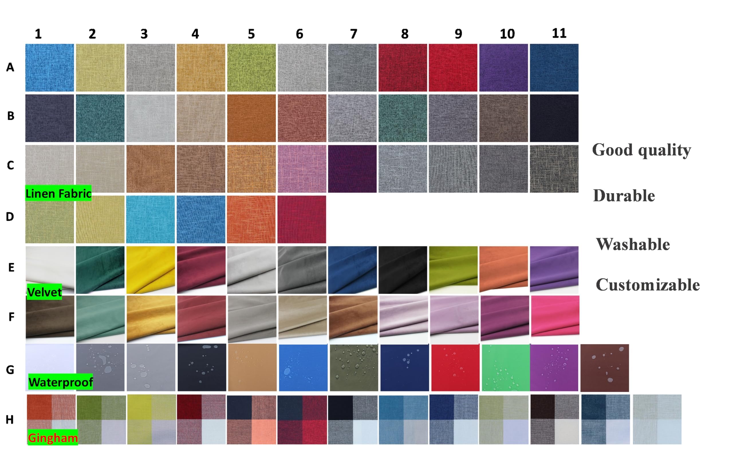 Ginsimar Custom Outdoor Furniture Cushion Covers, Chair Cushion Covers, Replacement Cushion Covers with Zipper, for couches and Sofas, only Cover, Customizable with 100 + Colors