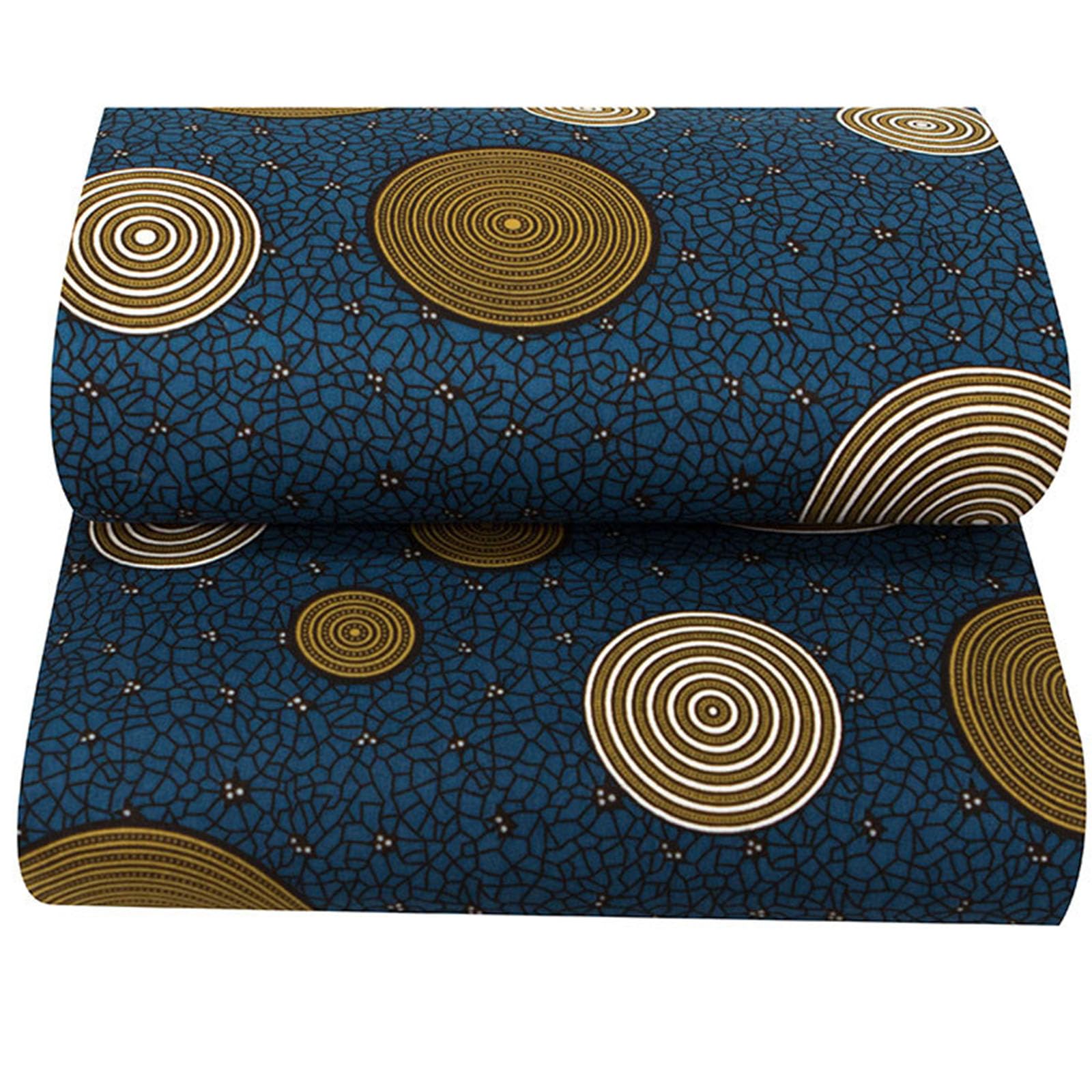Generic African Fabrics, Cloth Ethnic Ankara Wax Print, 8 Yards for Party Dresses and DIY Upholstery Fabrics