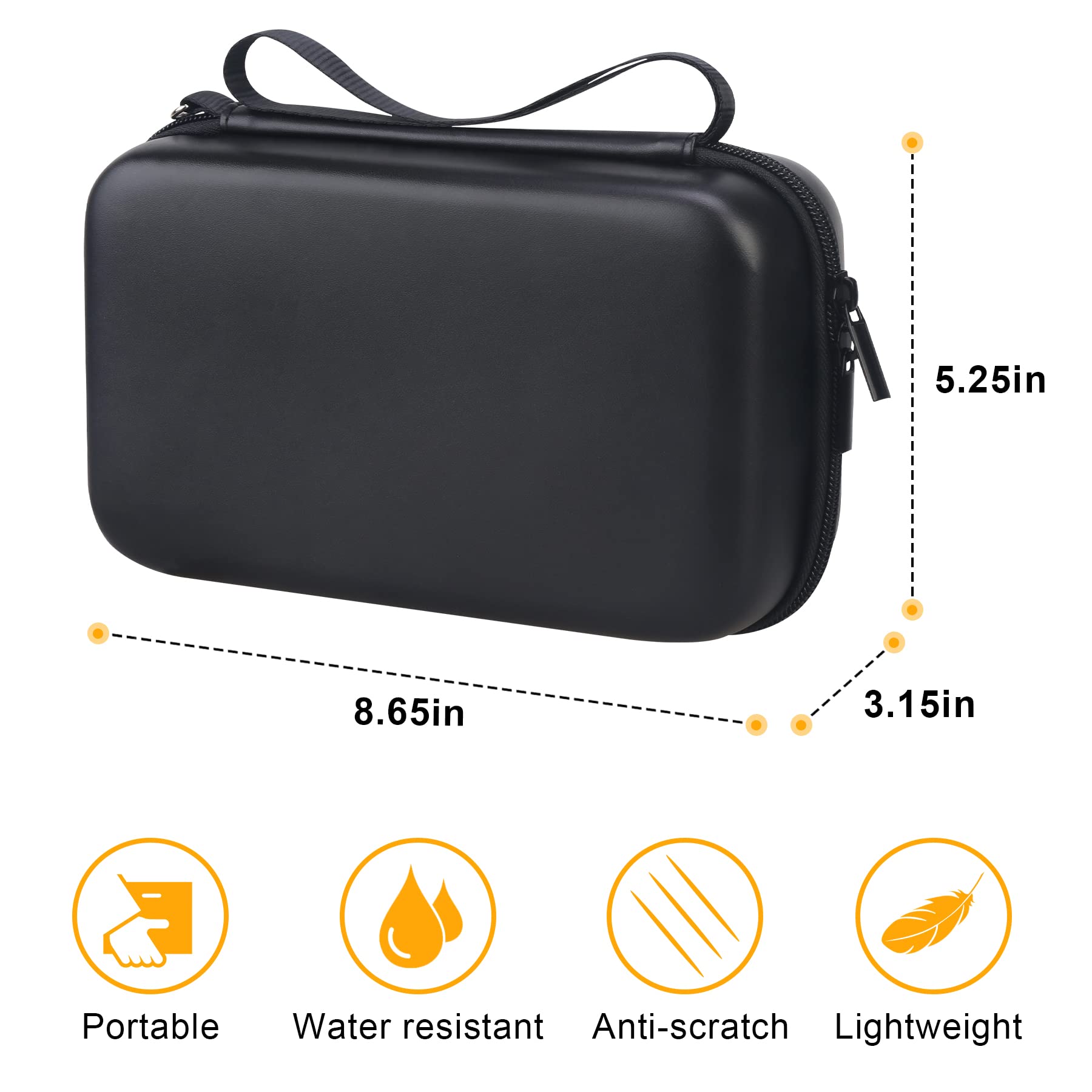 Elonbo Flash Drive Case, USB Storage Bag, Thumb Drive Memory Card SD SDXC SDHC Card Holder Organizer for SanDisk Samsung Netac PNY TOPESEL SamData YubiKey USB Stick Flash Drives, Black (Case Only)