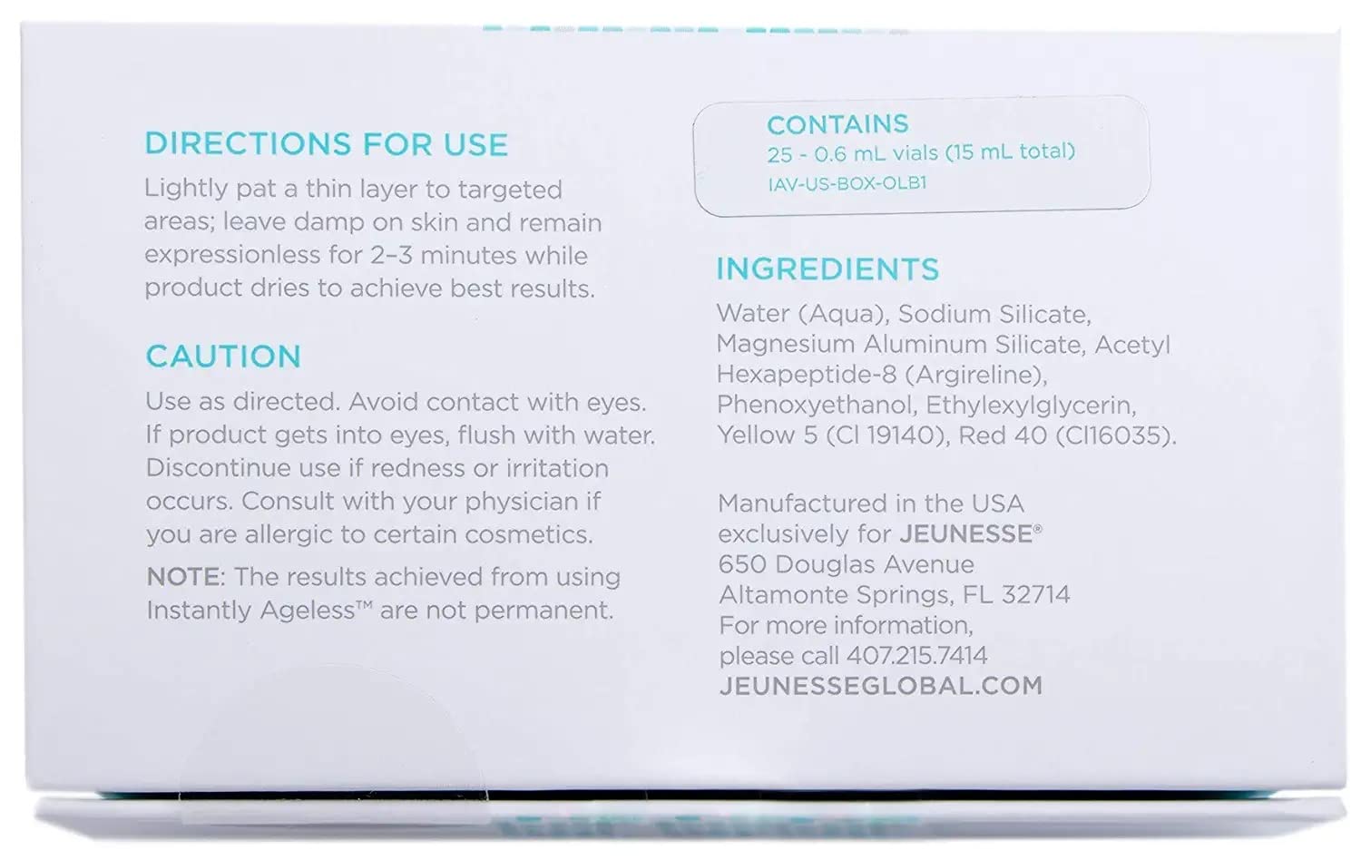 Instantly Ageless Facelift in A Box - Instant Eye Bag Remover Puffiness -1 Box of 25 Vials with Free Quest Skincare Jade Roller for Face- Instant Under Eye Bags Remover - Instant Wrinkle Remover
