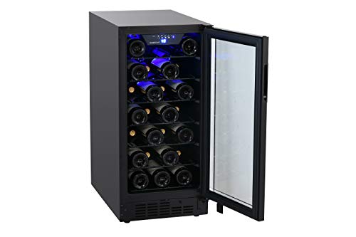 EdgeStar BWR301BL 15 Inch Wide 30 Bottle Built-In Wine Cooler with Slim Design