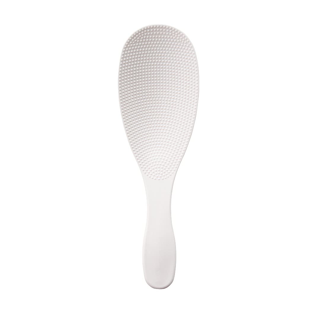 Marna K743W Super Rice Spoon, White (Small/Ladle Letter/Made in Japan), Non-Stick (Embossing, Easy to Scoop), Slim Width