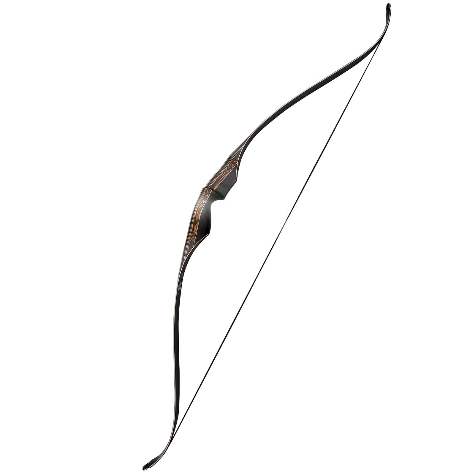 DEERACE 60" Ranger Longbow Traditional One Piece Bow, 25-60 Lbs Right Hand Wooden Hunting Bow (35 Lbs, Right Hand)