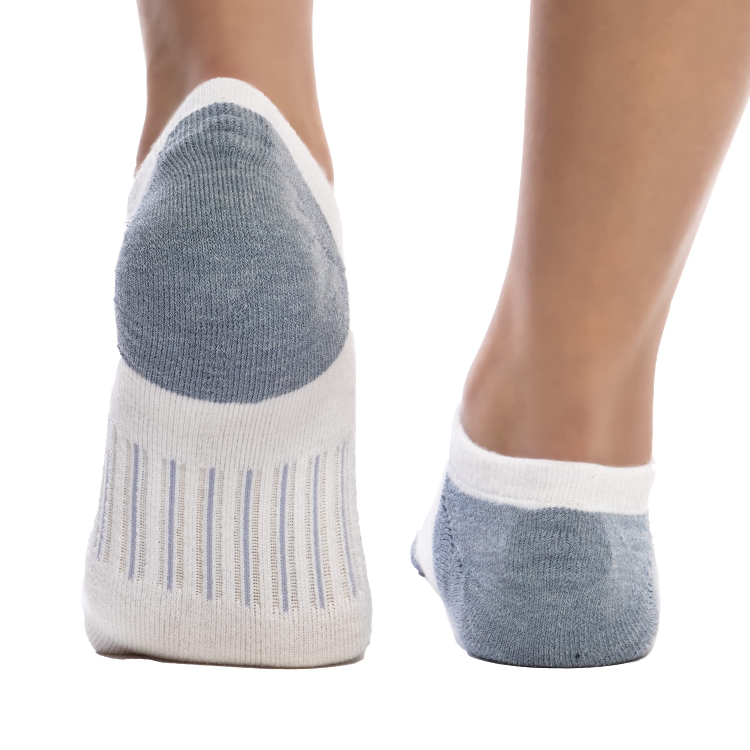 Copper Fit womens No Show Socks, Serenity Blue, Small-Medium US