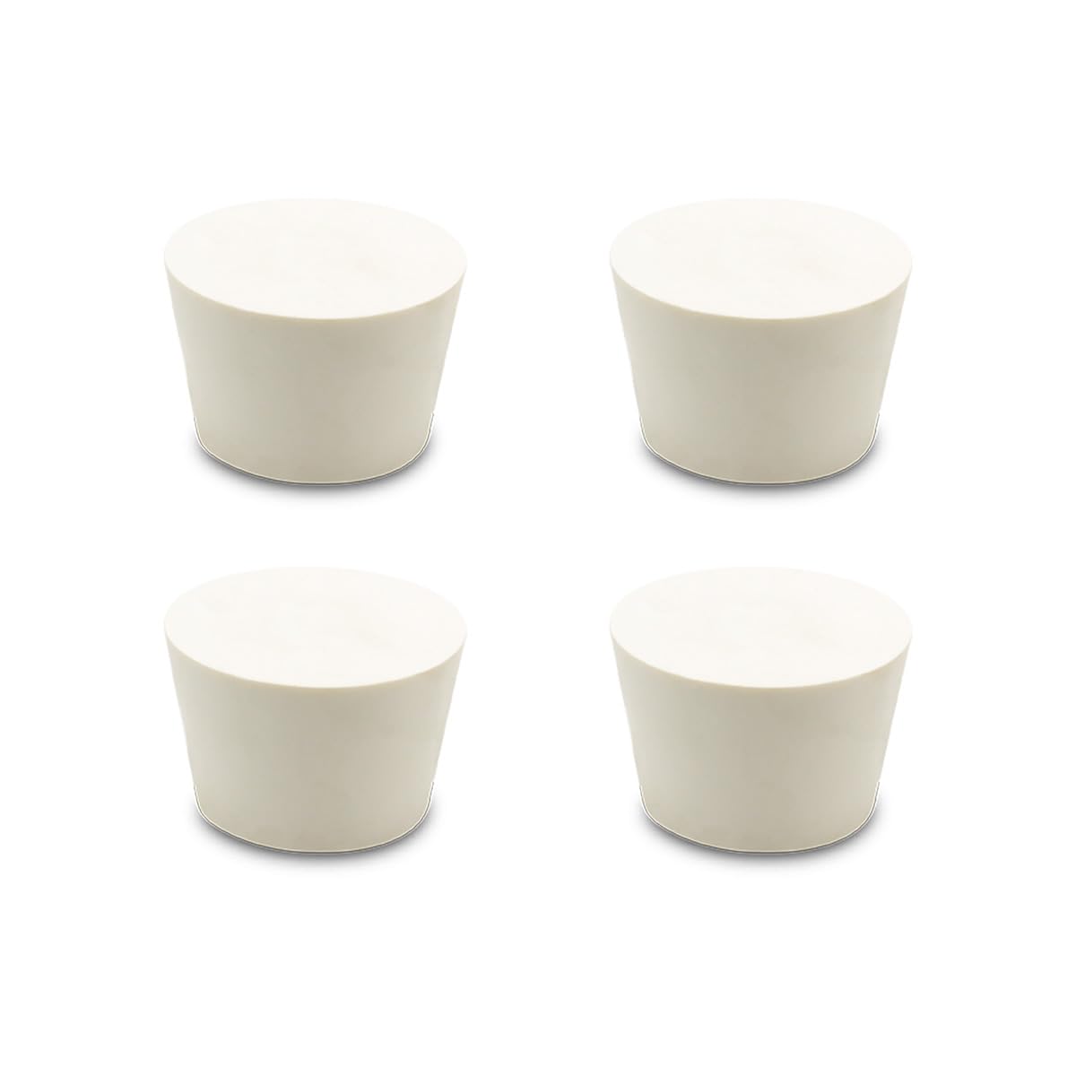 Fermentation Rubber Stoppers Solid Bungs - #8 Rubber Stopper - 4 Pack