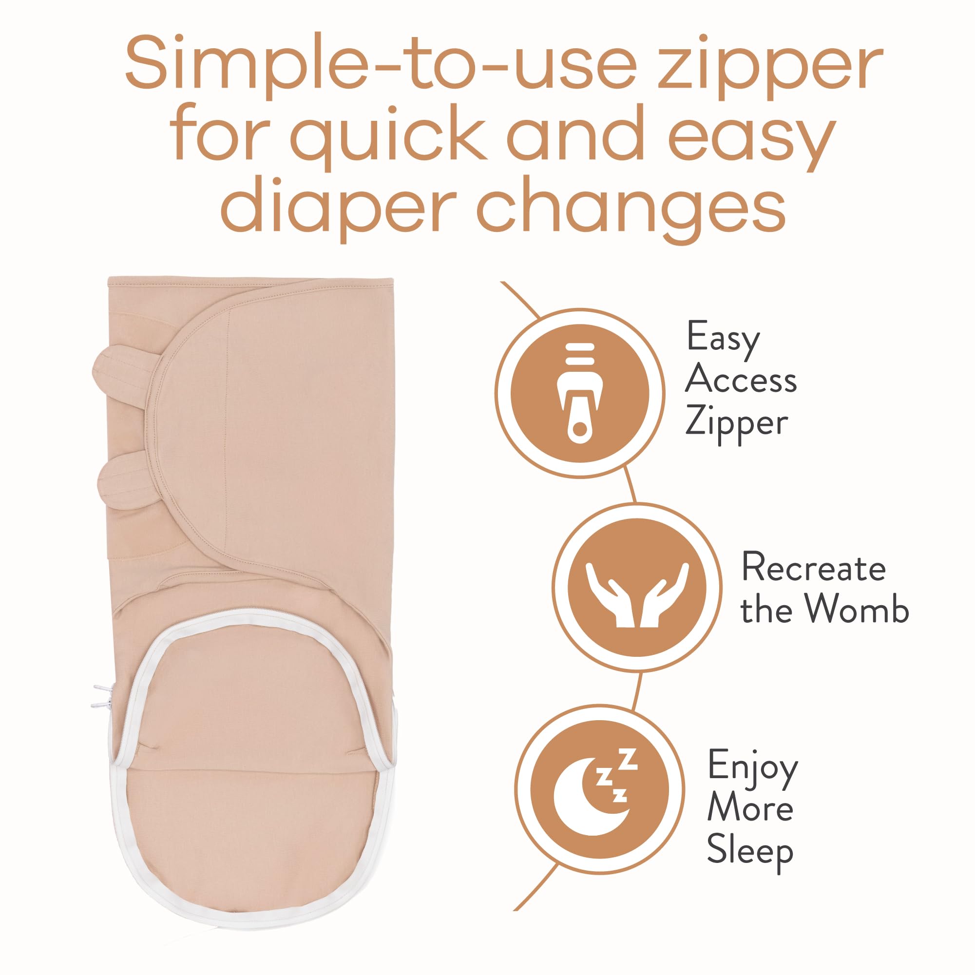 Comfy Cubs Swaddle Blankets for Baby Girl & Boy, Easy Adjustable Sleep Sack with Easy Access Zipper for Diaper Changes, Baby Blankets 0-3 Months for Newborn