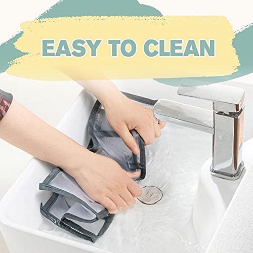 Wardrobe Clothes Organizer(2PCS)- Washable Drawer Dividers for Clothes - Pants, Jeans, T Shirt Organizer for Drawer - Folded Closet Organizers, Mesh Clothes Storage Organizer (GRAY, 1PC-Medium)