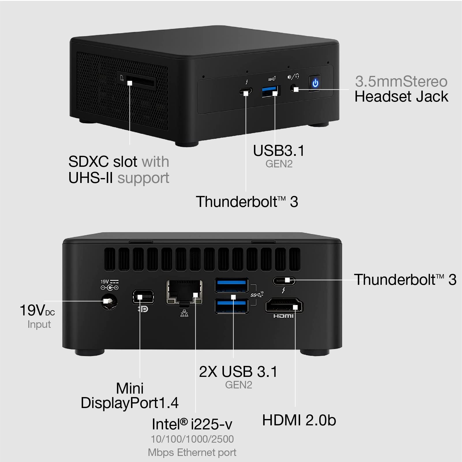 Intel NUC11PAHi5 Mini PC,Mini Computer Win 11,Four-Core i5 1135G7 - Up to 4.2 GHz Turbo,NVMe SSD DDR4 RAM,WiFi 6,BT 5.2 Thunderbolt 3,8K Support,Quadruple Monitor(I5barebone NO AC Cord)