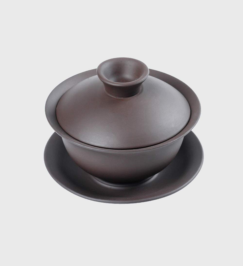Chinese Yi Xing Purple Clay Gaiwan Tea Cup