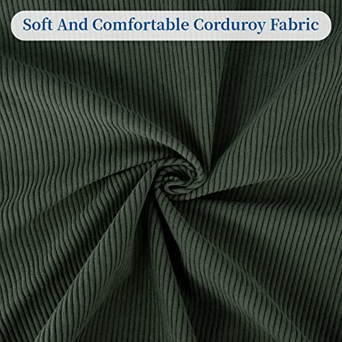 Iioscre Corduroy Tote Bag for Women,Tote Bag with Zipper,Large Capacity Casual Shoulder Handbags with Inner Pockets