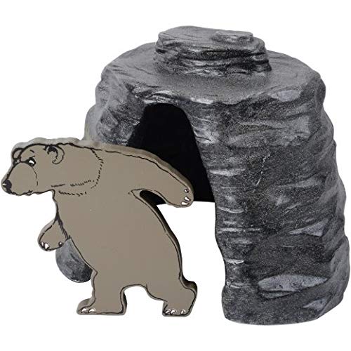 Constructive Playthings 16 pc. Set Including Storage Bag "We're Going On a Bear Hunt" Story Telling Set Including 6" H. x 5" W. Bear and Hardcover Storybook for Ages 3 Year and Up