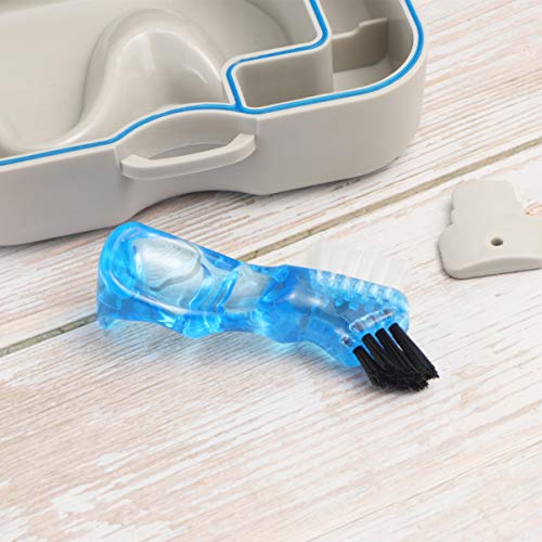 ENDYAK 1pc Denture Case Denture Storage Container Denture Box Denture Cleaning Case False Teeth Container with Inner Mirror