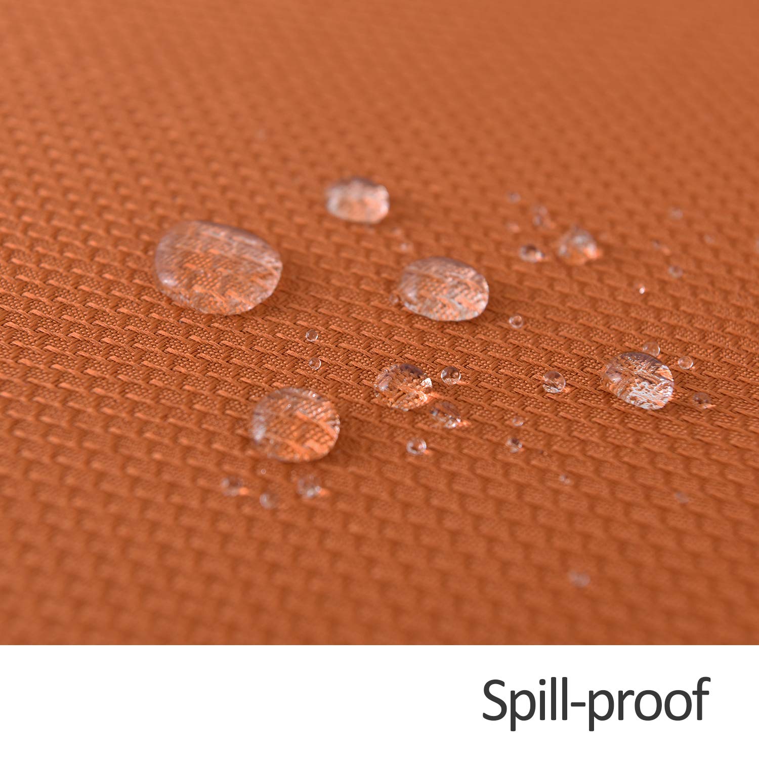maxmill Rectangle Textured Tablecloth Waterproof Spillproof Wrinkle Free Table Cloth, Kitchen Dining Tabletop Thanksgiving Decoration, Table Cover for Outdoor and Indoor, 52 x 70 Inch, Rust