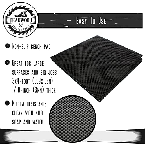 DCT Heavy-Duty Safety Pad Mat, 24in x 48in β Large Non-Slip Liner for Router, Sander, Bathroom Cabinet, Desk Drawer