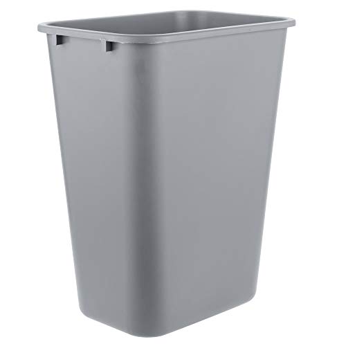 PRO&Family 41 Qt. / 10 Gallon / 38 Liters Gray Rectangular Wastebasket. Trash Bin Kitchen Garbage Can Waste Basket Recycle Bin