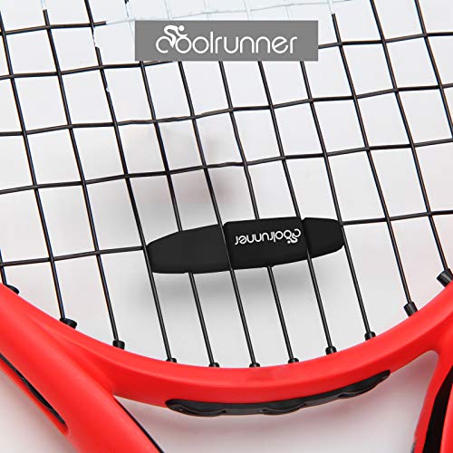 Coolrunner Tennis Dampener, 2 pcs Tennis Vibration Dampeners Black Tennis Racket Dampeners, Tennis String Shock Absorbers Soft and Durable