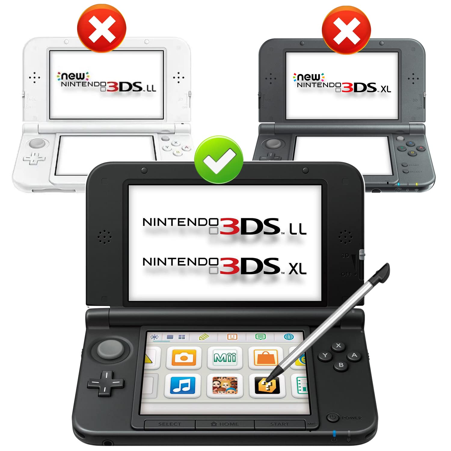 OSTENT Adjustable Metal Game Touch Stylus Pen for Nintendo 3DSLL/XL Console Pack of 4