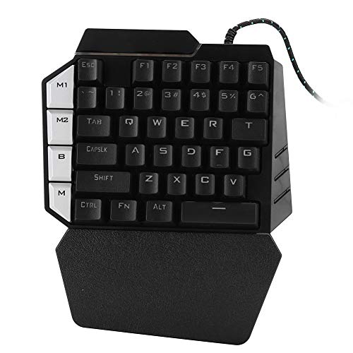 One-Handed Gaming Keyboard, 38 Keys Mechanical Numpad with LED Backlit, Gaming Keypad for PC Gamer, Wired USB Numeric Keypad, Portable Mini Number Pad