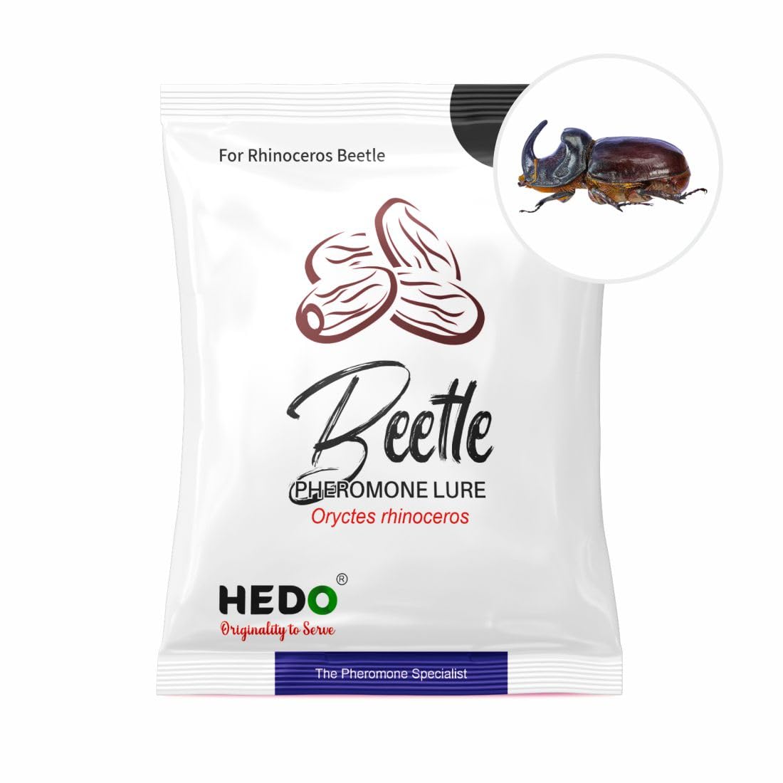 HEDO Beetle Lure Pack of 10| Pheromone Lure for Rhinoceros Beetle (oryctes Rhinoceros) for Coconut & Palm Tree