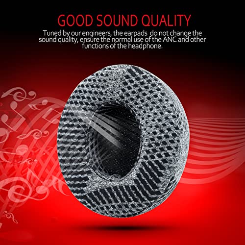 Professional Beats Headphones Replacement Earpads, Ftis Beats Solo 3 Wireless, Beats Solo 2, Grey Pattern Fabric and Memory Foam, by Krone Kalpasmos
