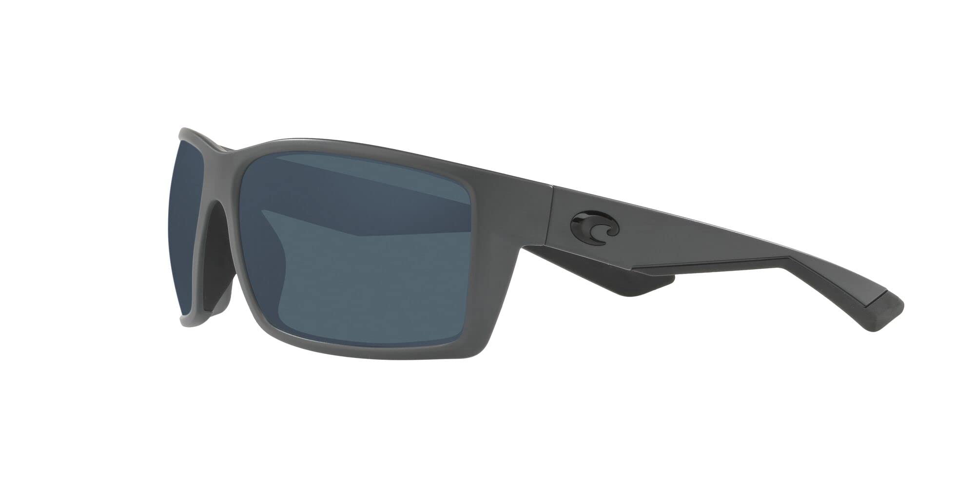 Costa Del Mar Reefton 6S9007 600705 64MM 98 Matte Grey/Grey 580P Plastic Polarized Rectangular Sunglasses for Men + BUNDLE with Designer iWear Eyewear Kit