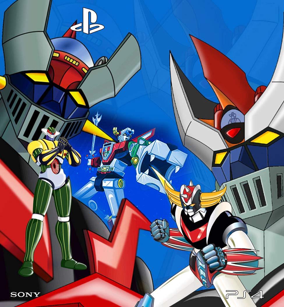 Skin Ps4 Old - ROBOT 80 MAZINGA JEGG ROBOT GOLDRAKE - limited edition DECAL COVER ADESIVA Playstation 4 Slim SONY BUNDLE