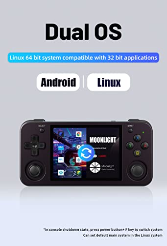 RG353M Metal Retro Game Handheld Game Console with Android 11 64bit Linux System 3.5ββ IPS Touch Screen Built-in 64G TF and Hall Joystick