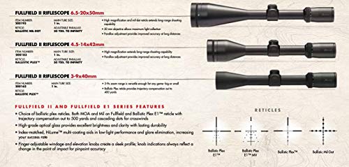 BURRIS FullField II 3-9x40 Scope, Ballistic Plex Reticle, Matte Black (200162)