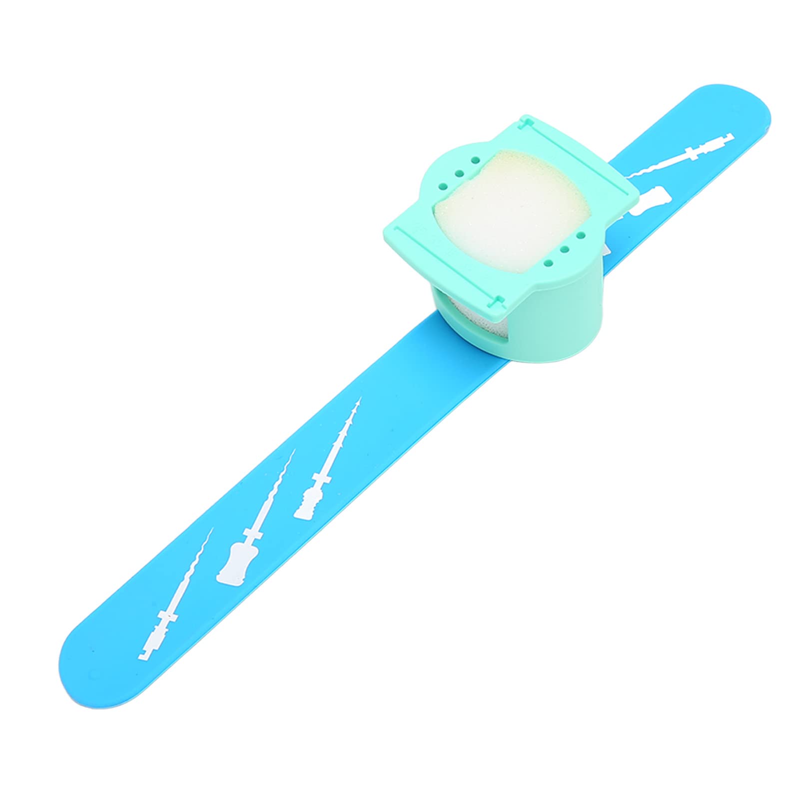 Endo Measuring Block, Dental Measuring Ruler Heat Resistant Easy Cleaning Clear Scale Handheld Robust with 2PCS Spare Sponge for Hospital (Green)
