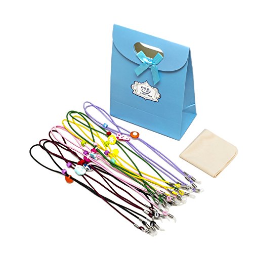 HALF CRESCEN Kids Glasses Strap (Pack of 12) Eyeglasses Straps for Kids, Sunglasses Holder Strap for Kids Girls