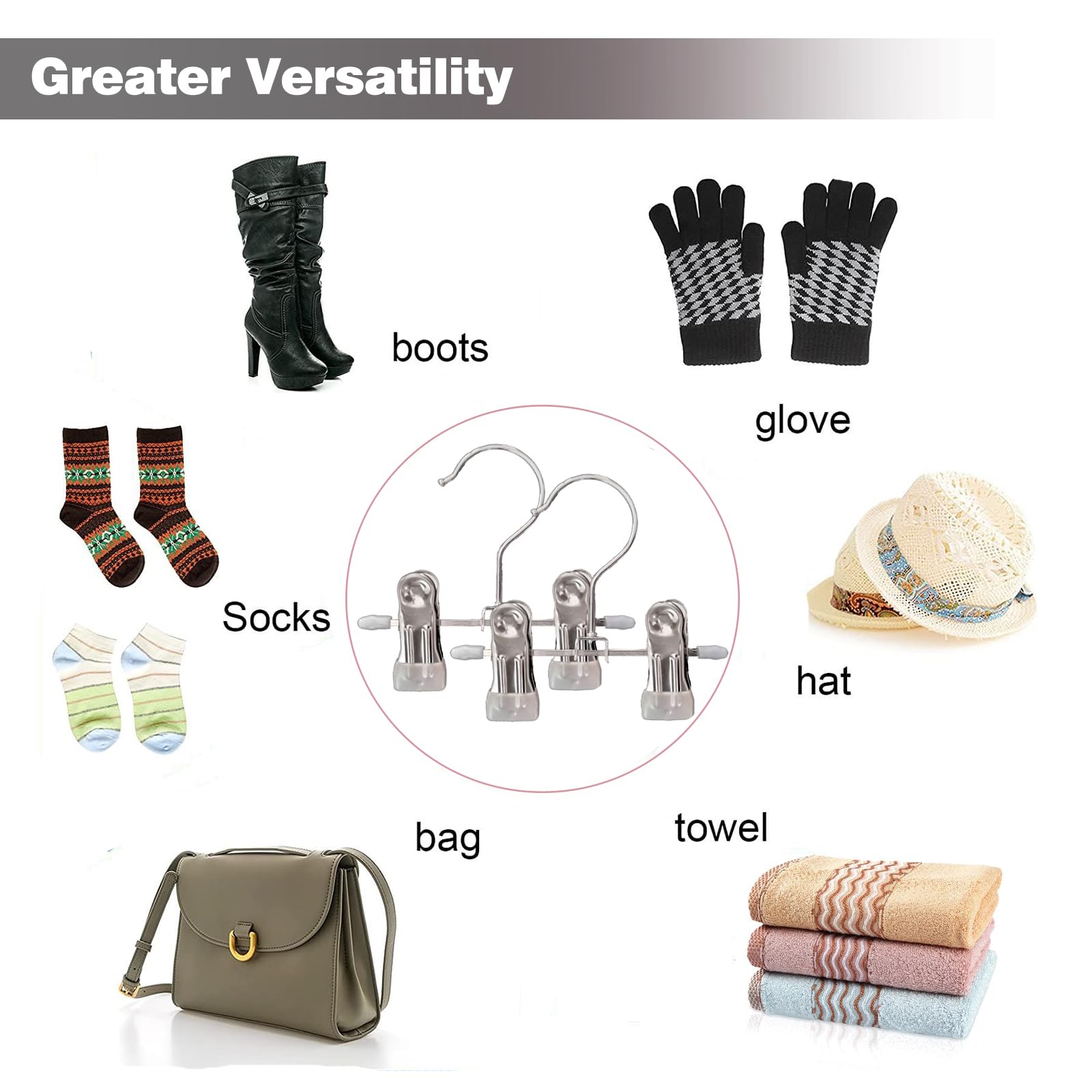 Enlivczom Boot Storage, Lightweight and Convenient Boot Organizer, Boot Holder for Hanging Boots Vertically, Two Free Lanyards (White Single Clip Circle)
