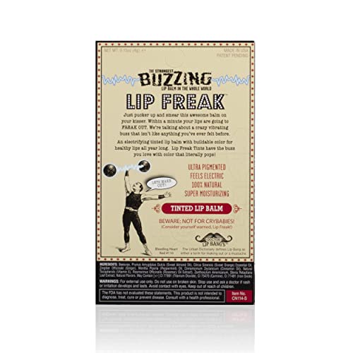 Doctor Lip Bang's BUZZING Lip Balm | Lip Freak| 100% All Natural | Cruelty Free | Tinted | Bleeding Heart