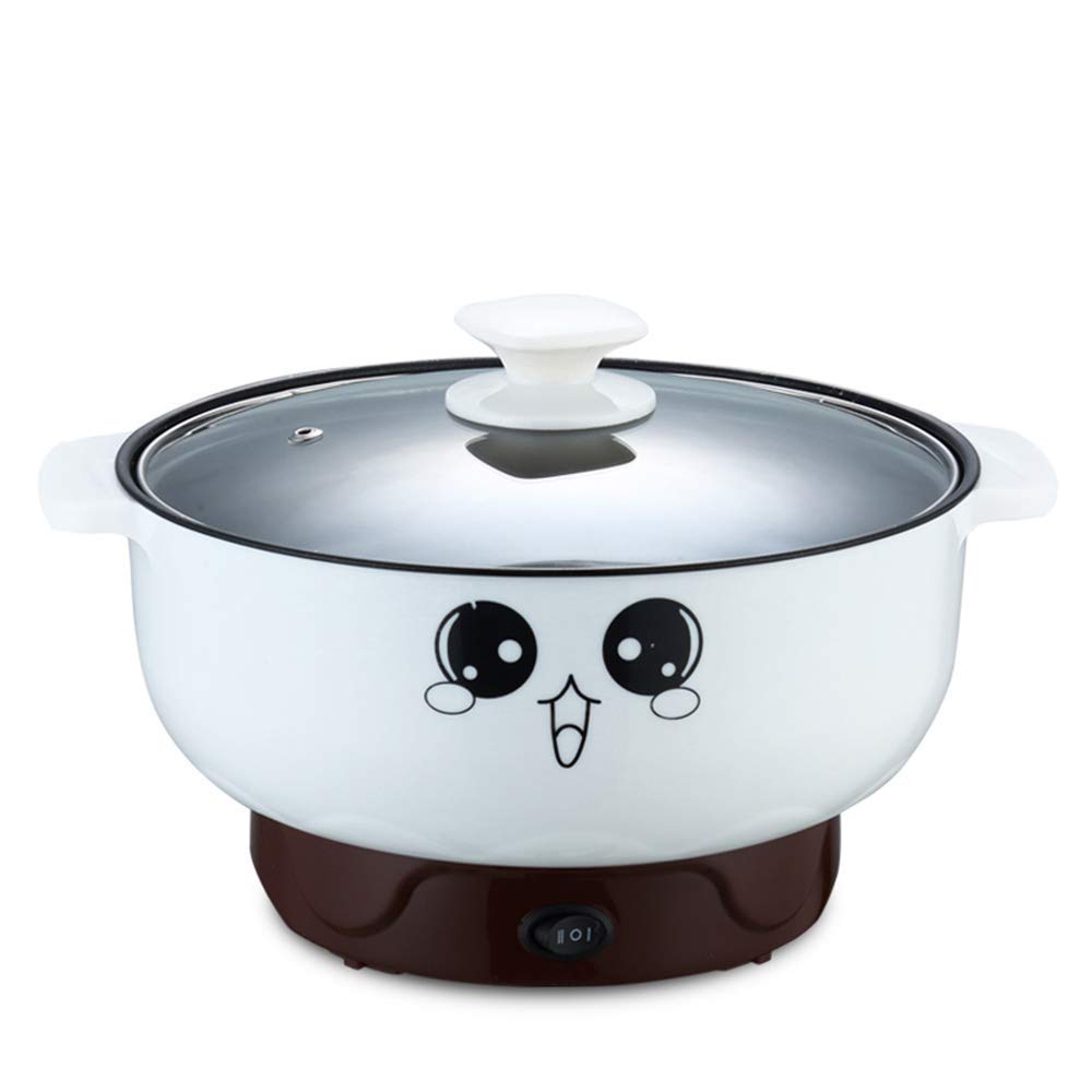 Electric Skillet 4-in-1 Multifunctional Electric Cooker Skillet Grill Pot for Cooking Rice Hotpot Soup Steam Eggs Fried Noodles Small Kitchen Cooker Non-Stick (3.6L without Steamer)