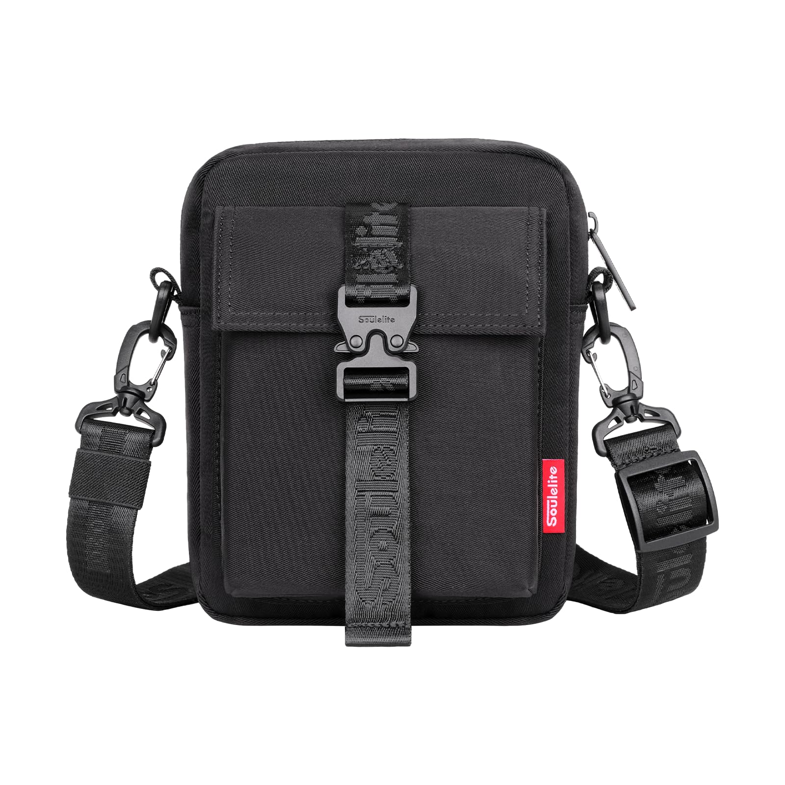 Soulelite Small Sling Bag Cell Phone Bag Wallet Crossbody Bags for Women/Men, Durable and Waterproof, Suitable for Casual Sports, Commute, and Outdoors -Black