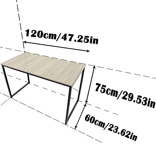 Computer Desk 47'', Sturdy and Rustic Study Working Table Desk 47 Inch for Home Office, Workstation and Small Spaces