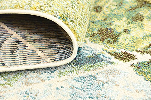 Unique Loom Estrella Collection Mosaic, Distressed, Modern, Abstract, Bright Colors Area Rug, 9 ft x 12 ft, Multi/Green
