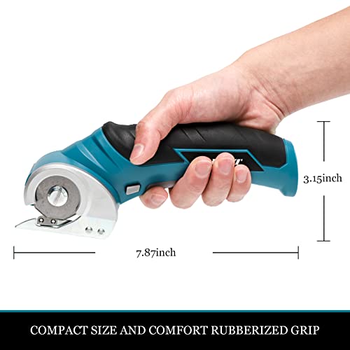 Cordless Electric Scissors, Electric Scissors For Cardboard With A Storage Box,4V Rotary Blade Cutter For Cutting Fabric, Carpet And Leather