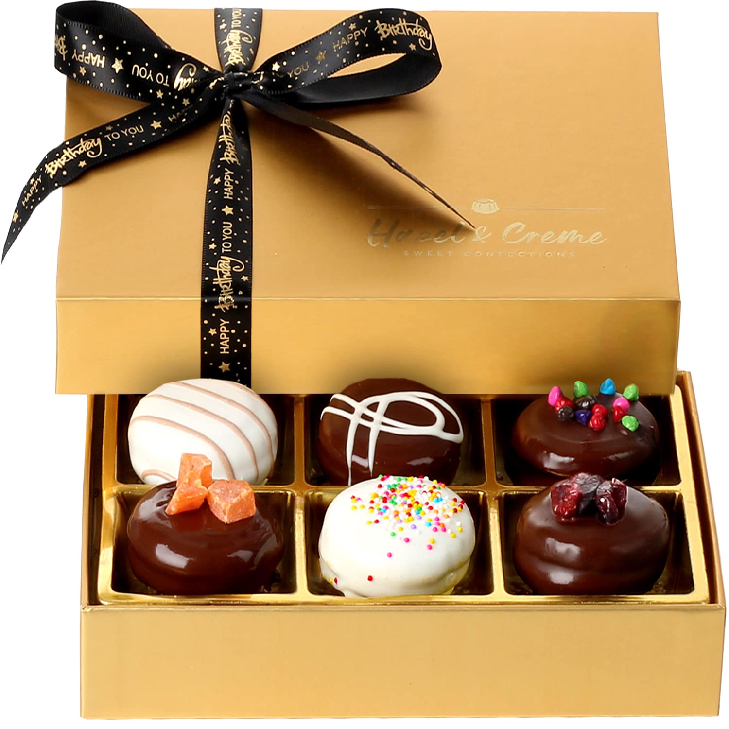 Cookie Gift Basket - Happy Birthday Cookies - Gourmet Cookies Gift - Birthday Food Gift Box, for men women - Kosher Vegan Prime