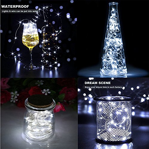 Window Curtain String Light Christmas Decorations String Lights Remote Battery LED Wedding Party Home Garden Bedroom Outdoor Indoor Yard Wall Decorations Twinkle Lights (White, 5M+50LED+8Model)