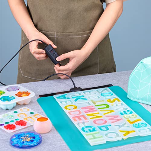 ISTOYO Resin Heating Mat, Resin Molds Heating Pad, Resin Curing Machine, Epoxy Resin Dryer with Time Adjustment Function for Epoxy Molds, Resin Supplies, Silicone Molds